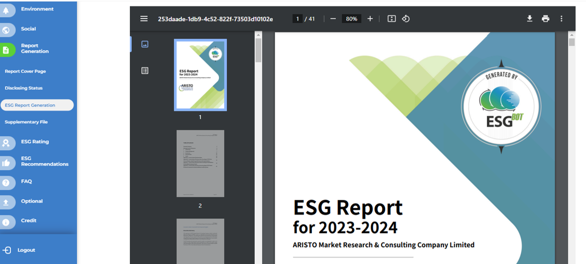 HiESD ESG x SDP Report Generation Platform